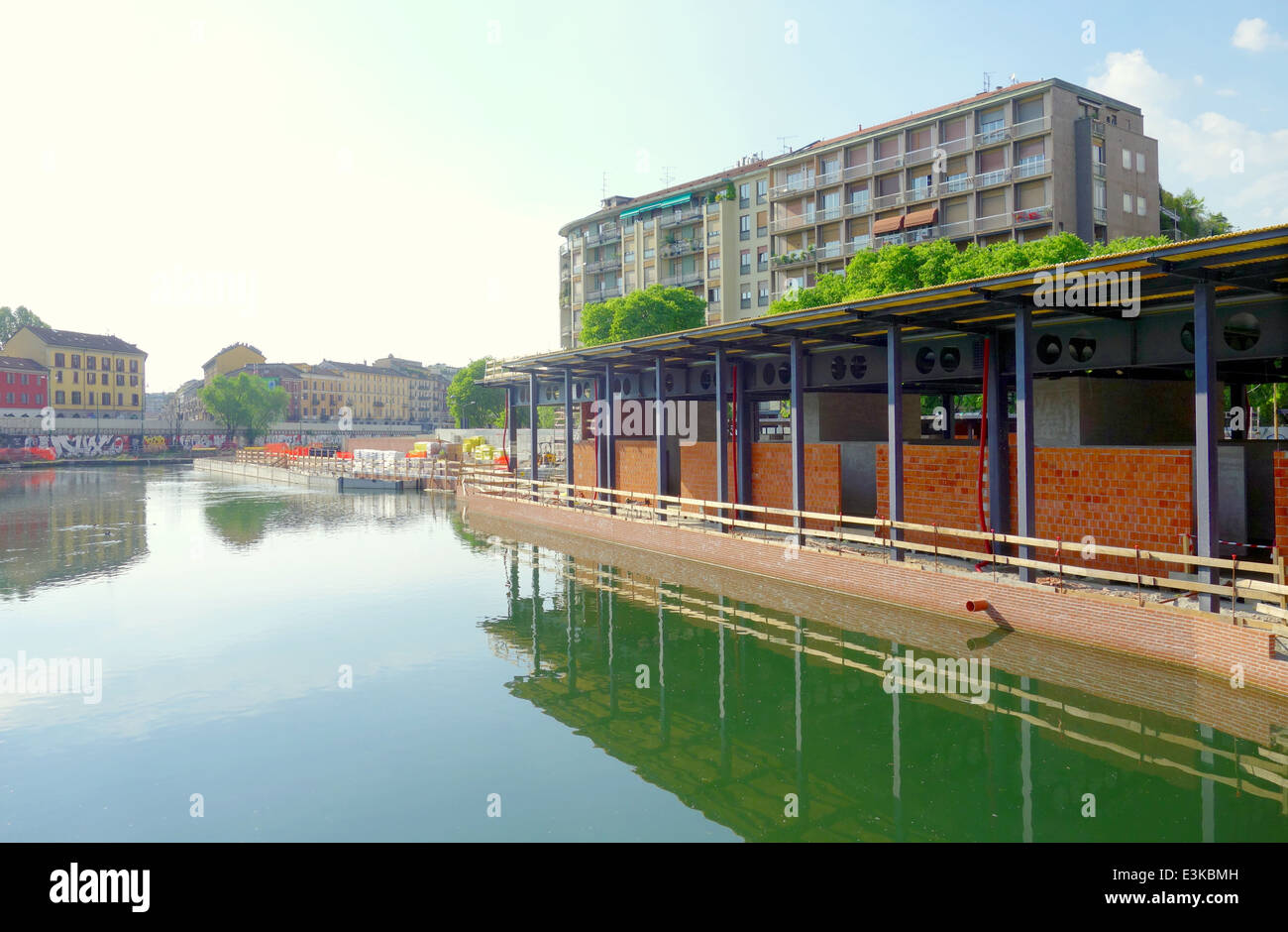 A view of the Darsena area in Milan, Italy Stock Photo - Alamy