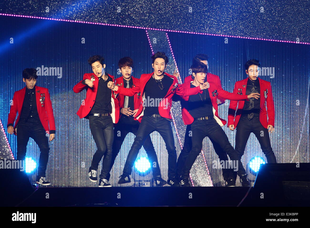 Taipei. 21st June, 2014. South Korean boy group Super Junior-M perform ...