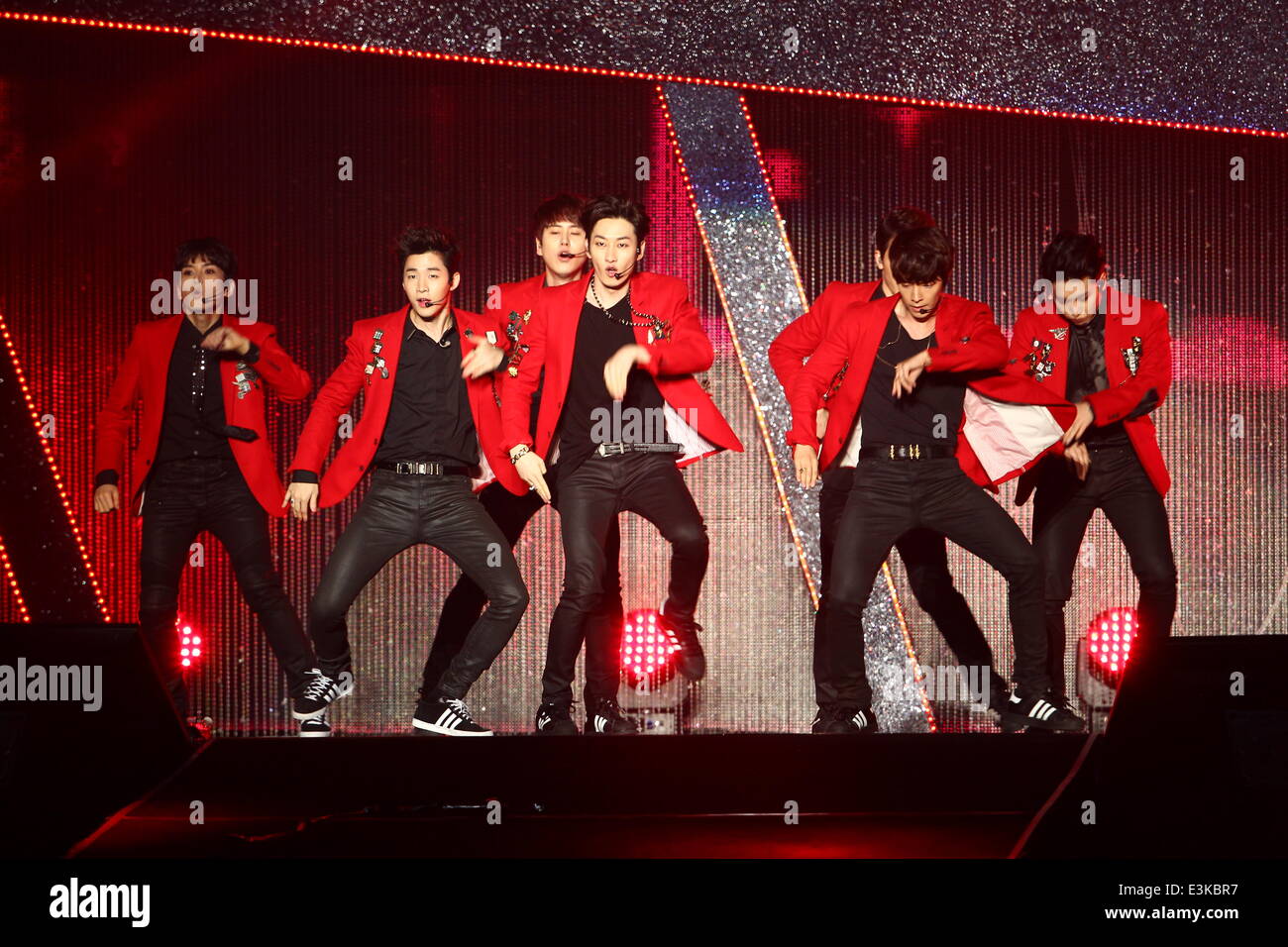 Taipei. 21st June, 2014. South Korean boy group Super Junior-M perform ...