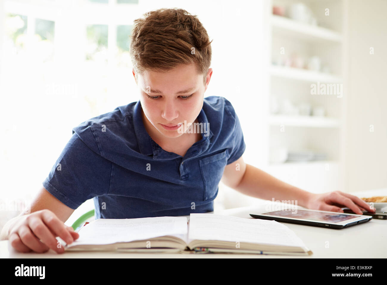 Boy one person teen studying hi-res stock photography and images - Alamy