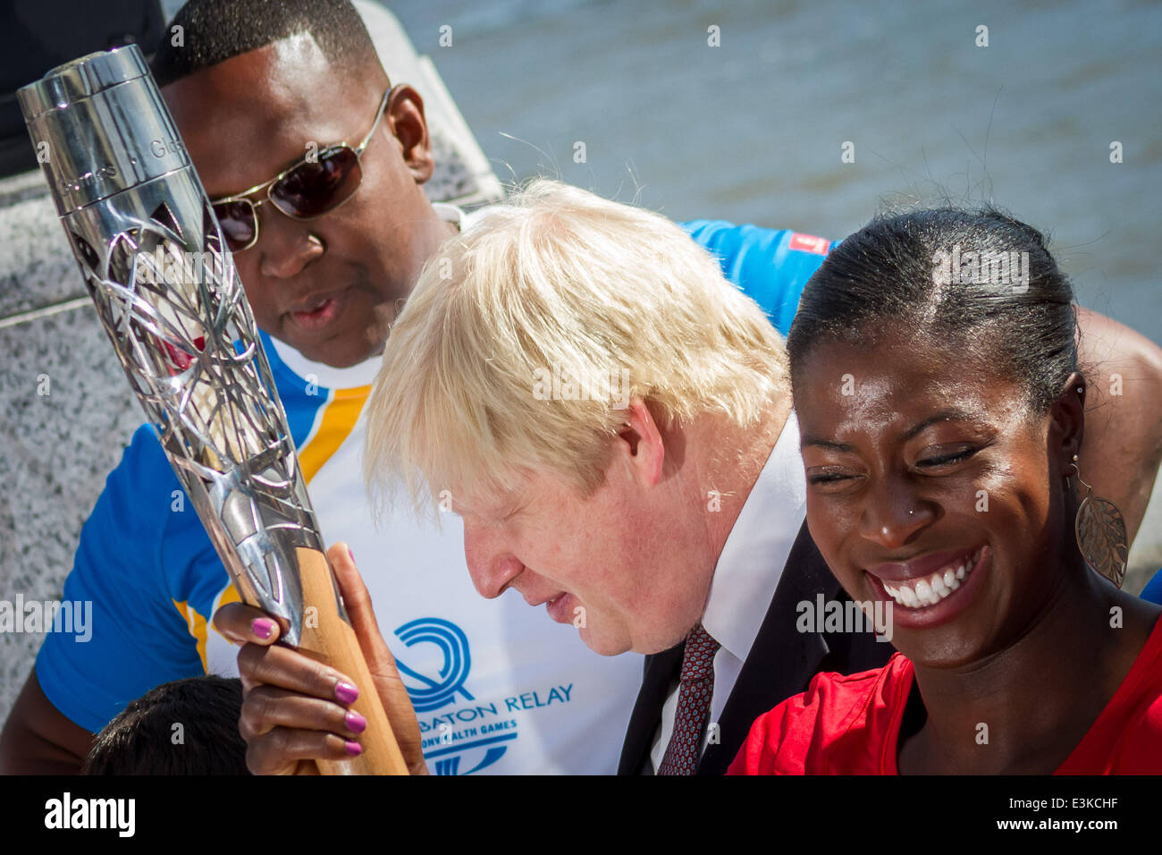 London Mayor Boris Johnson welcomes Commonwealth Games Queen’s Baton ...