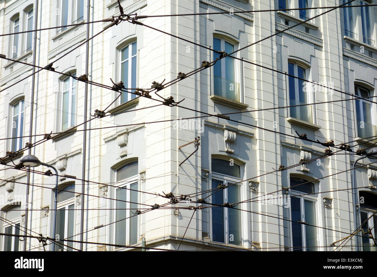 Transportation electricity cables in Milan, Italy Stock Photo - Alamy