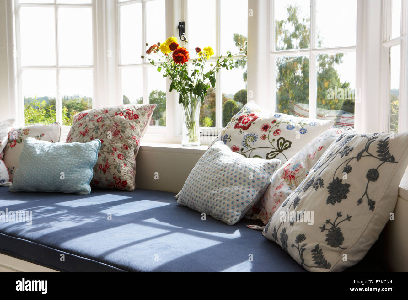 Window Seat In Modern House Stock Photo - Alamy