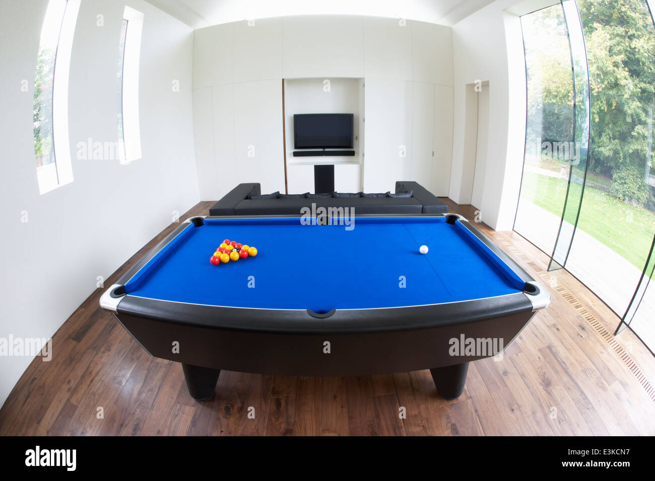Interior Of Games Room In Modern House Stock Photo - Alamy