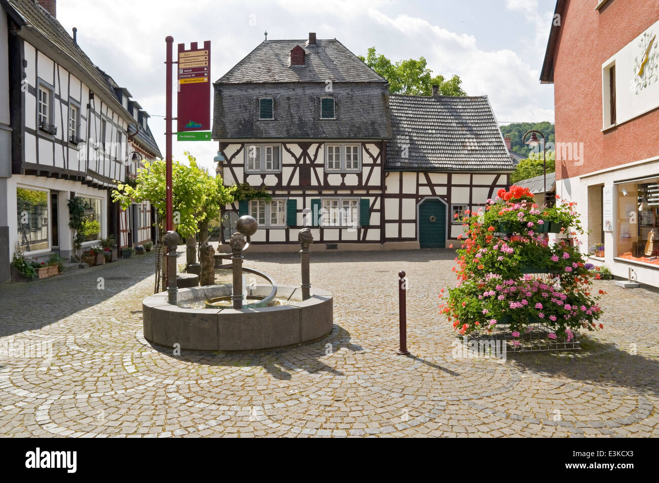 Eschenbrender Platz in Unkel am Rhein, Germany Stock Photo - Alamy