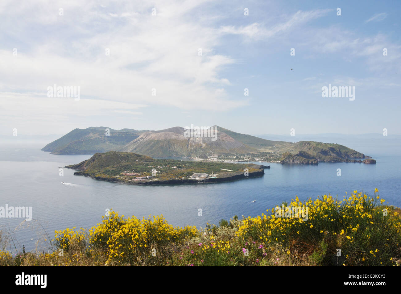 Lipari Island, Aeolian Islands, Vulcano island view from Lipari ...