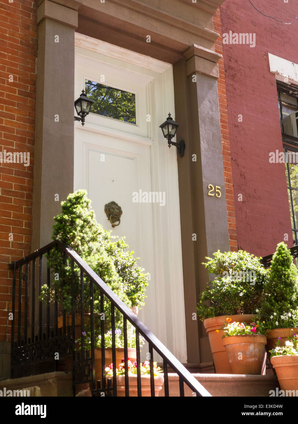 Urban residential neighborhood steps stairs entrance day stoop ...