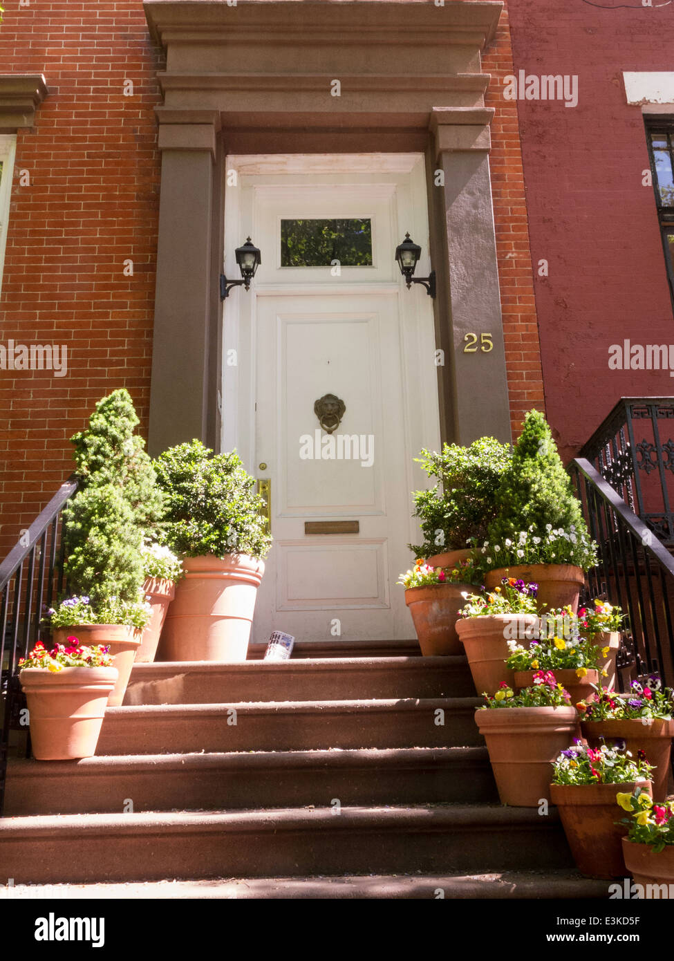 Urban residential neighborhood steps stairs entrance day stoop ...