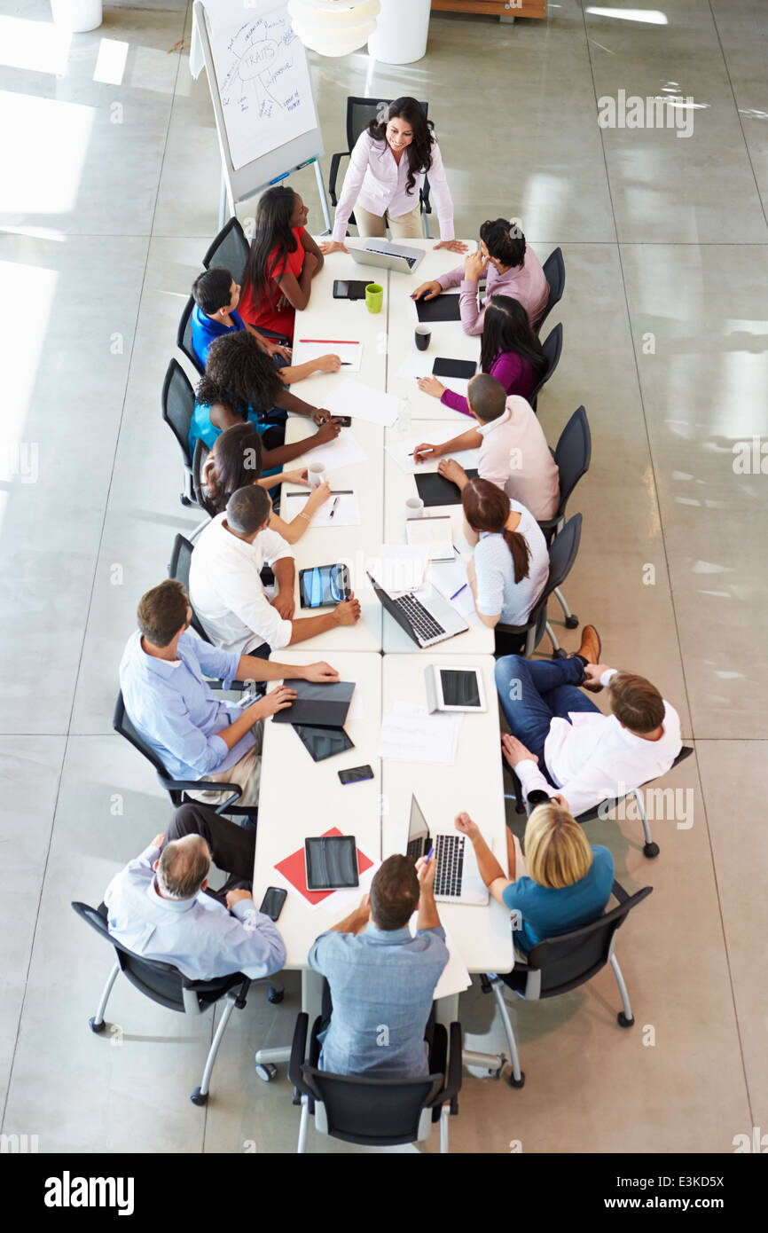 Boardroom table overhead hi-res stock photography and images - Alamy