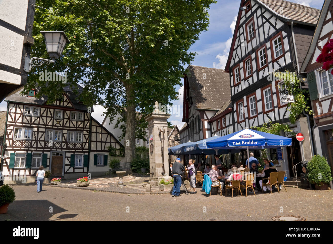 Half timbered architecture in Erpel, Rhineland Palatinate, Germany ...