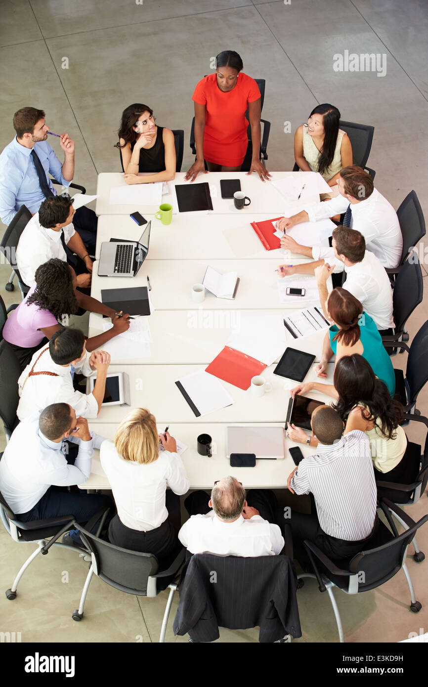 Boardroom person addressing group hi-res stock photography and images ...