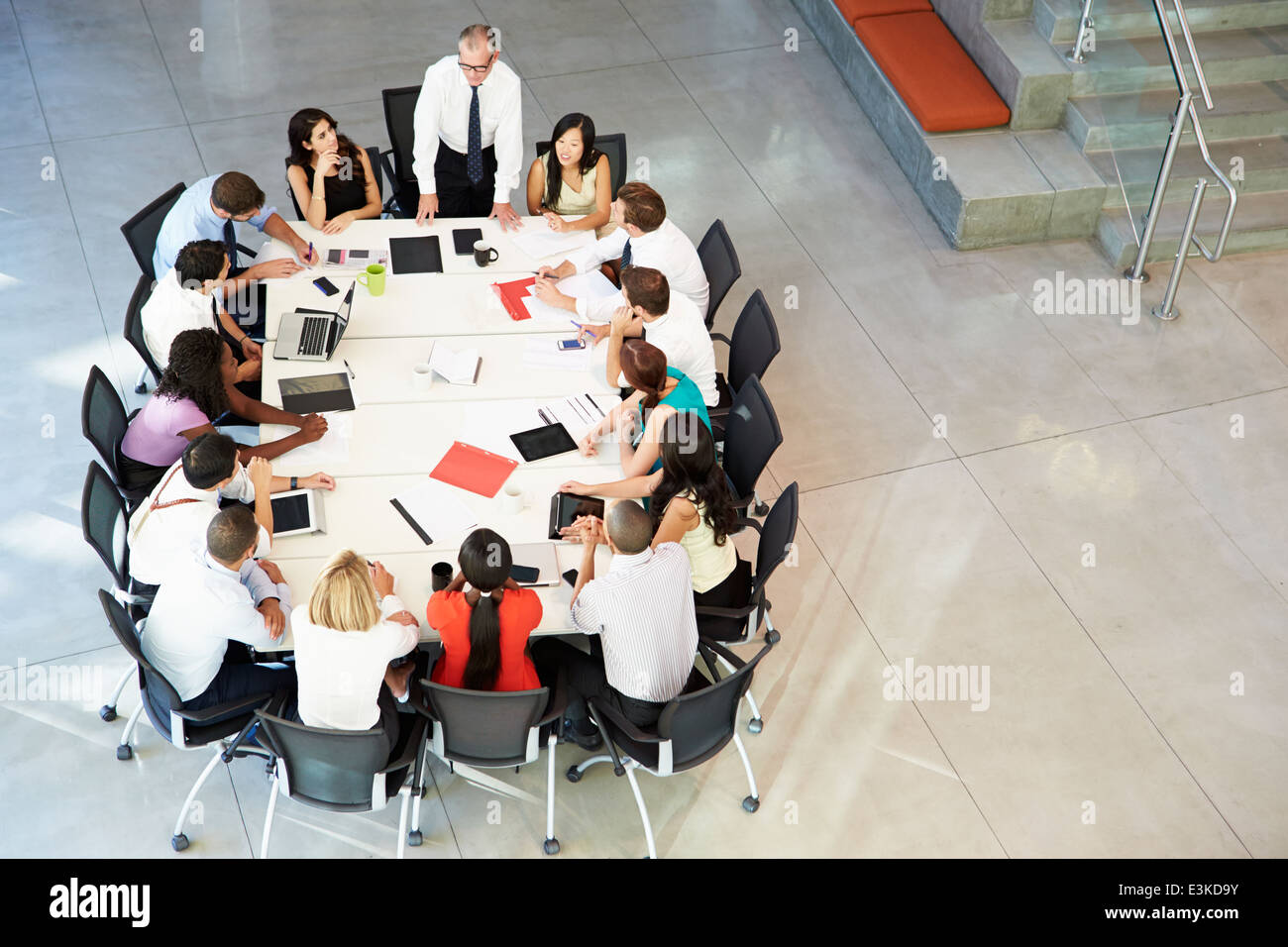 Boardroom person addressing group hi-res stock photography and images ...