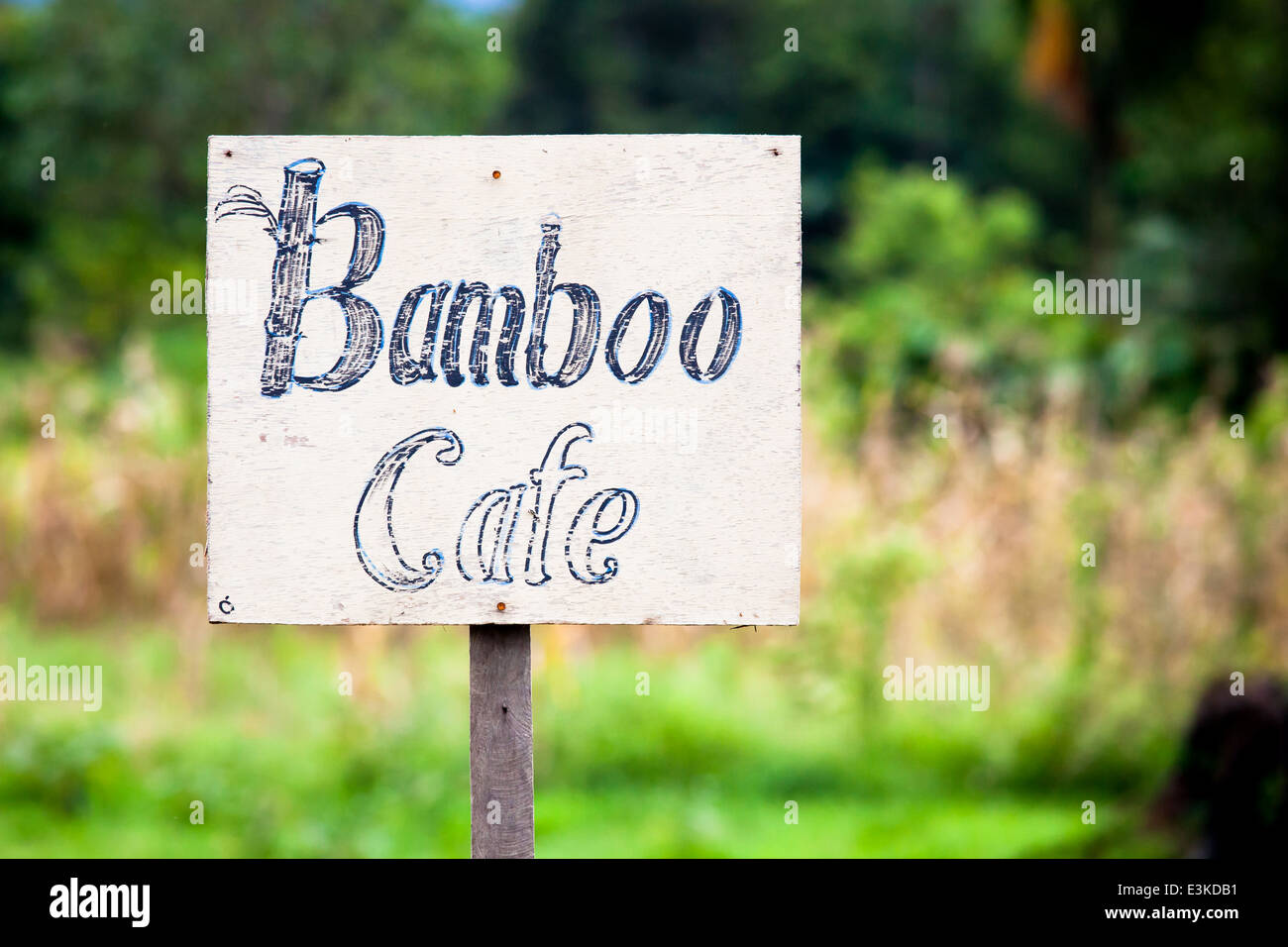 Handmade cafe sign Stock Photo - Alamy