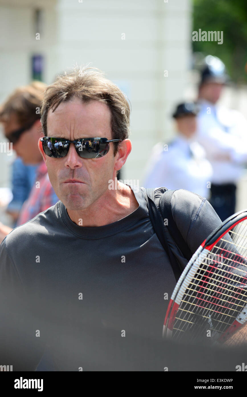 London, UK. 24th June 2014. Jeremy Bates spotted walking into Wimbledon ...