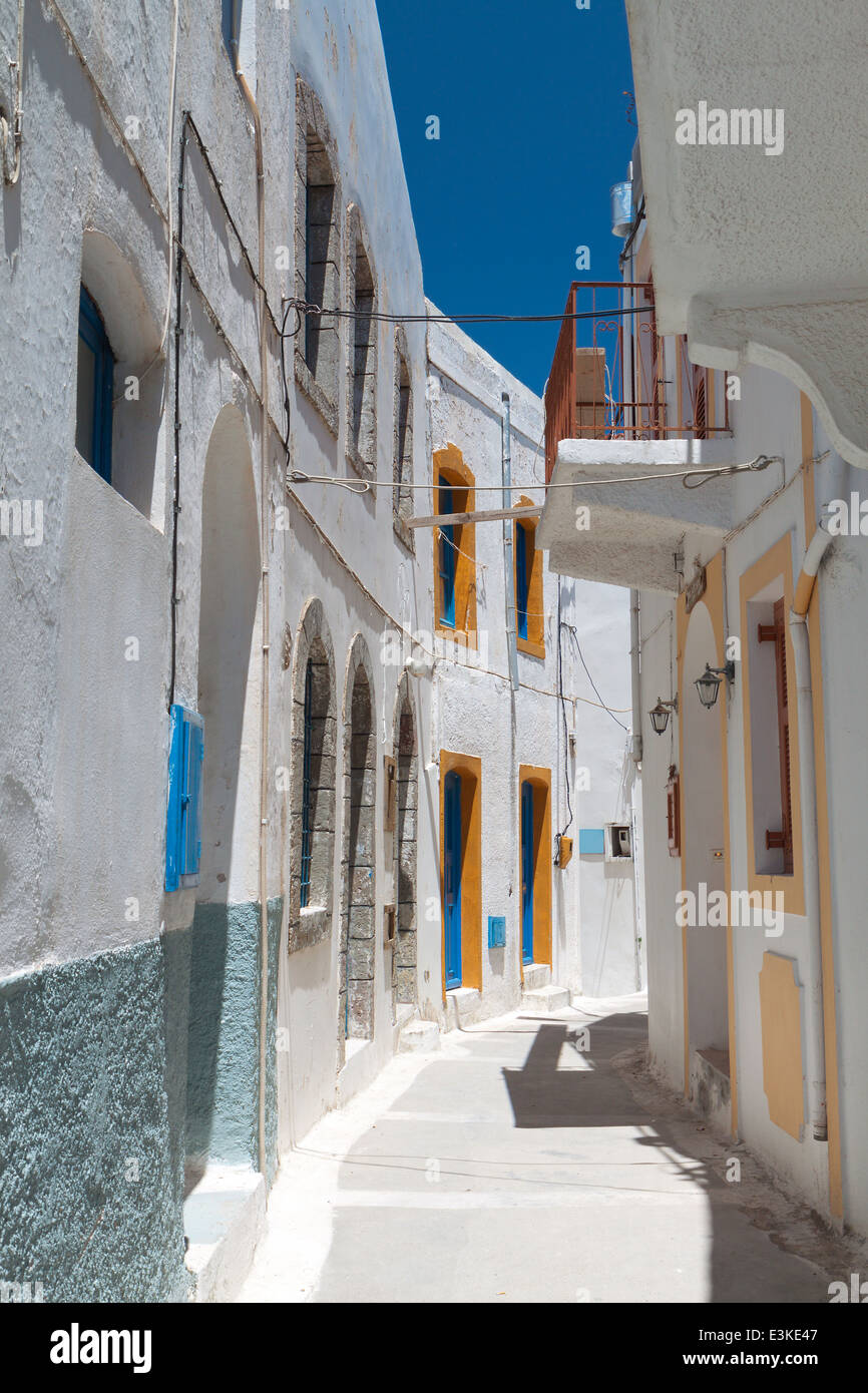 Traditional village of Nikeia at Nisyros island in Greece Stock Photo ...