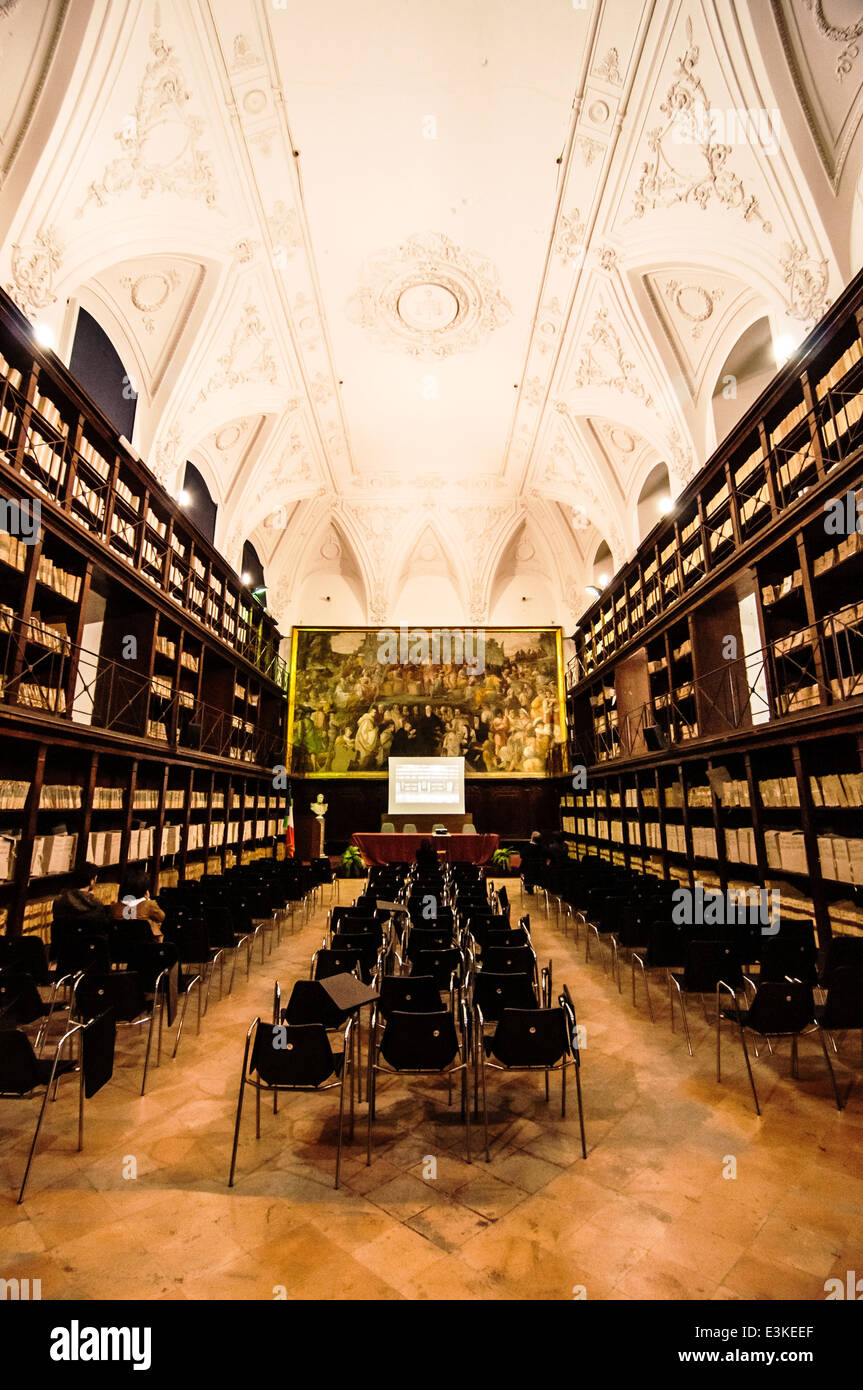 inside the old State Archive in Naples, Italy Stock Photo - Alamy