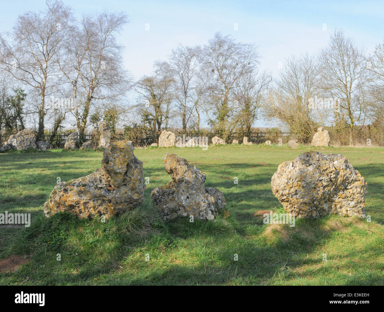 The Historic and Ancient Limestone Rollright Stones near to the English ...