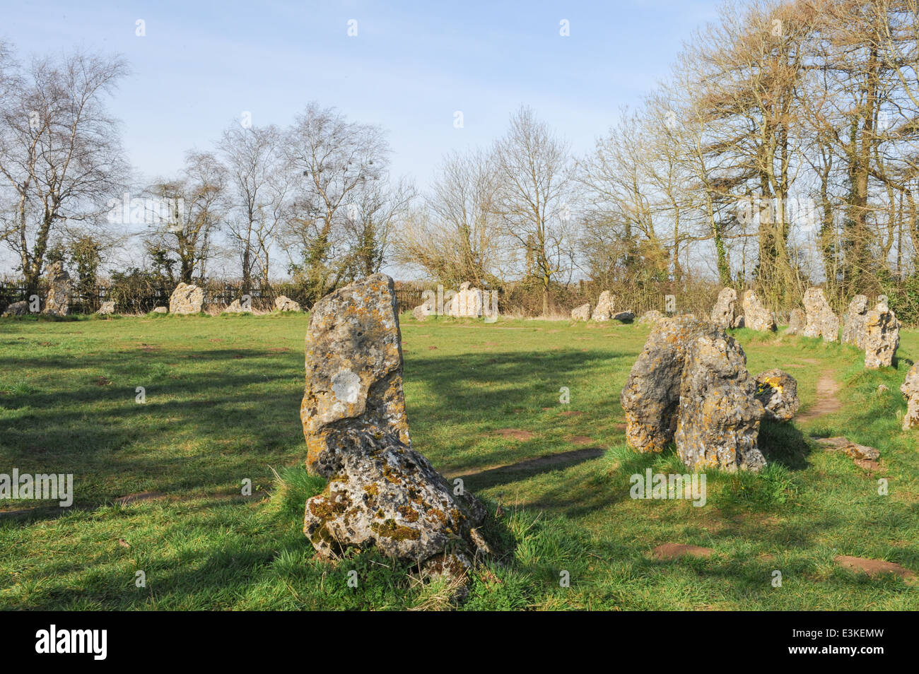 The Historic and Ancient Limestone Rollright Stones near to the English ...