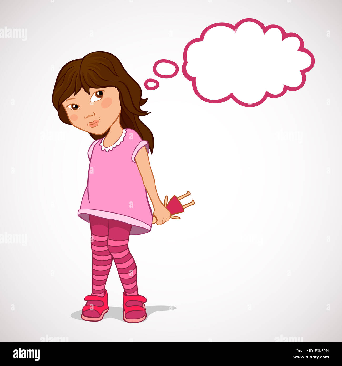 Cartoon Girl Thought Bubble Stock Photos & Cartoon Girl Thought Bubble ...
