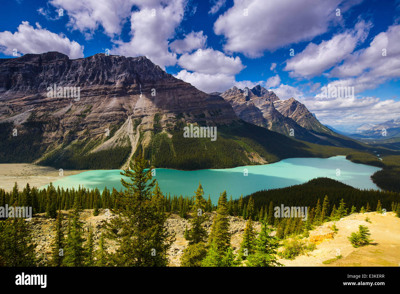 Peyto Lake & Caldron Peak, Banff National Park, Alberta, Canada Stock ...