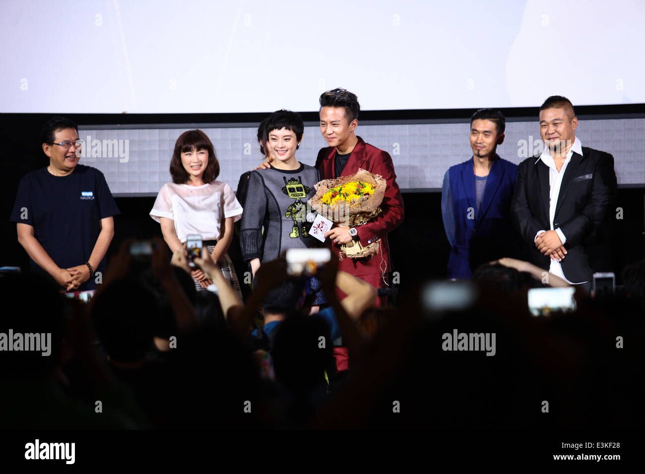 Shanghai, China. 23rd June, 2014. Actress Sun Li attends her husband ...