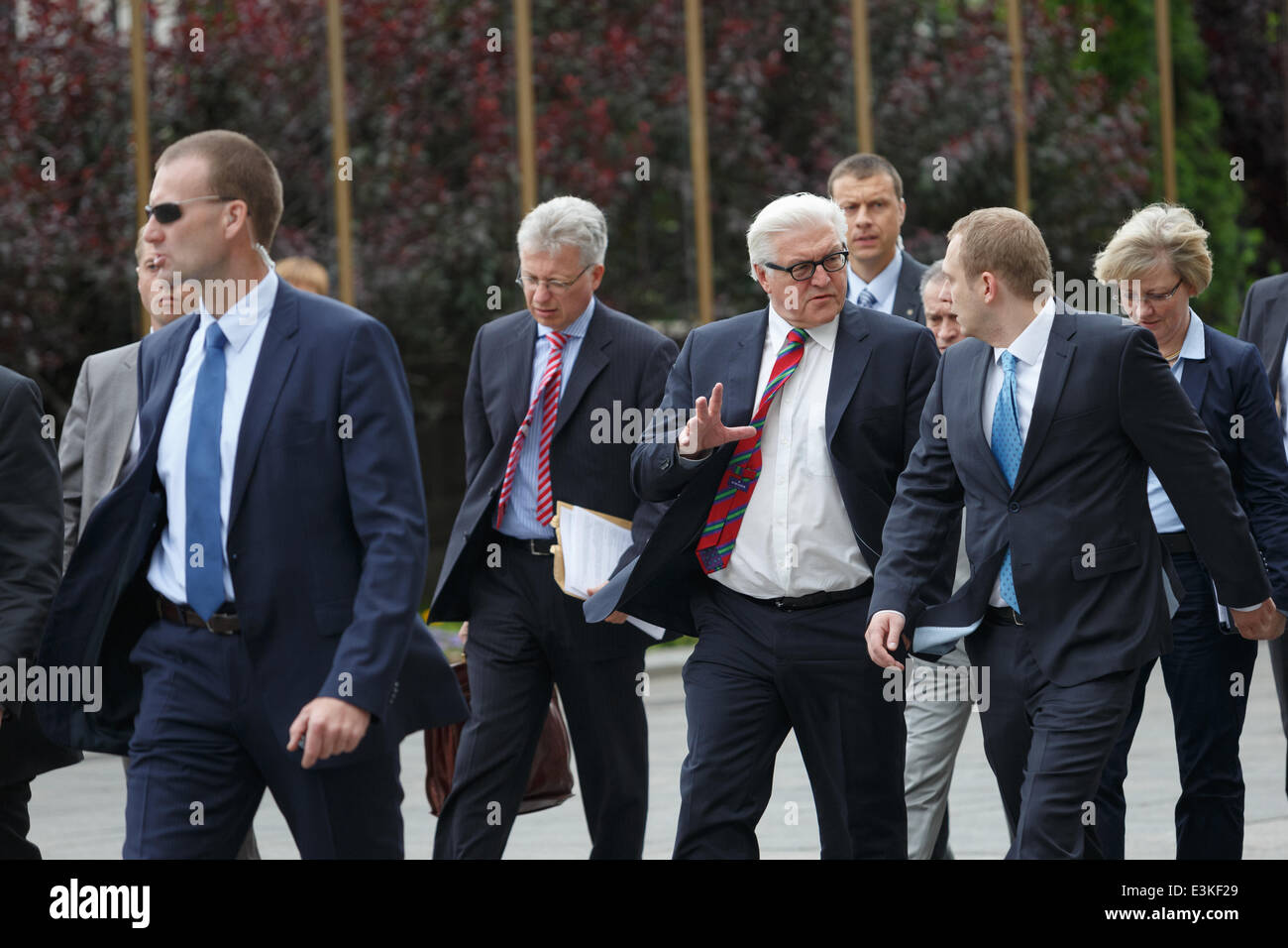 German Foreign Minister Frank-Walter Steinmeier arrives before his ...