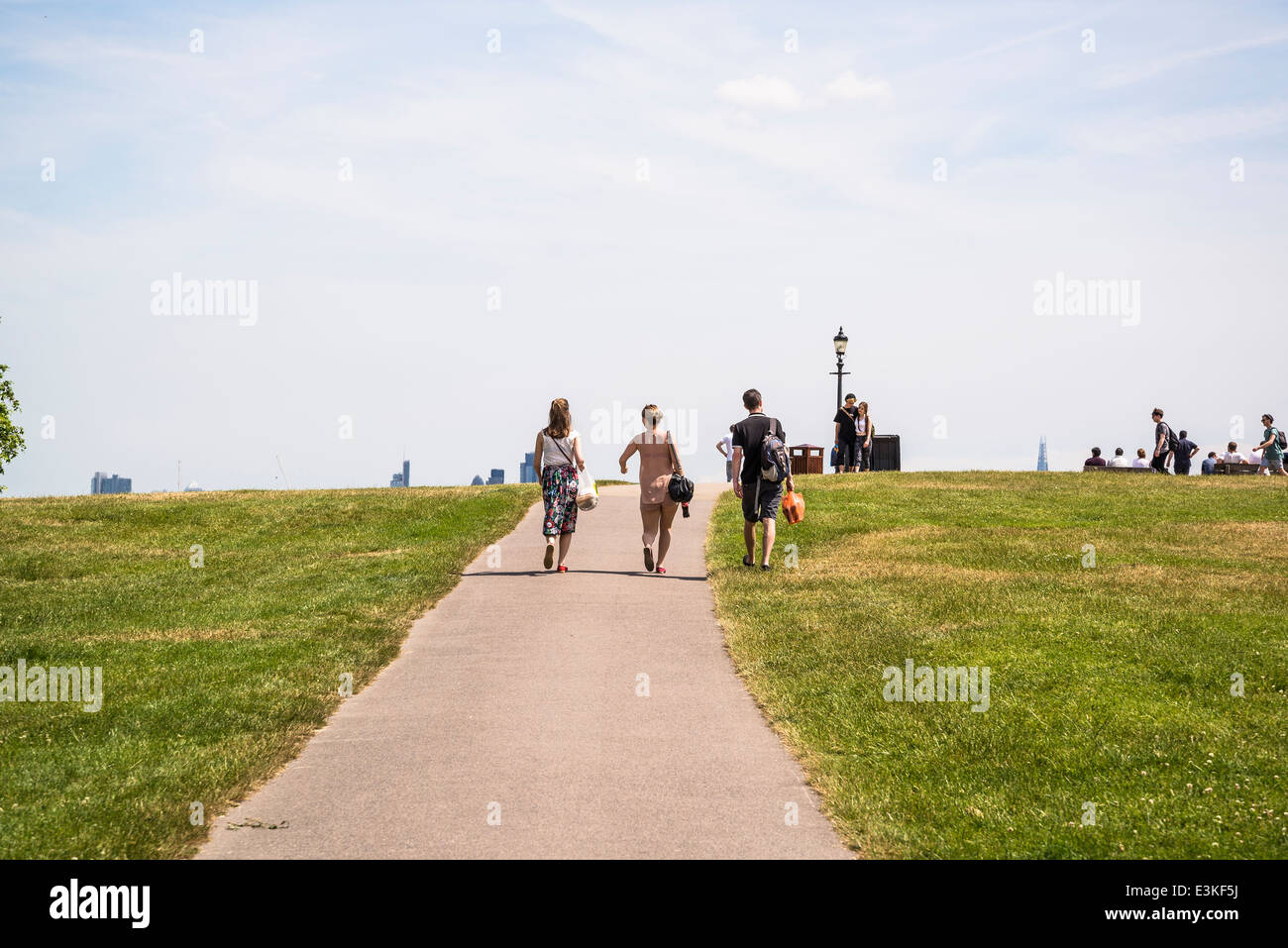 Primrose Hill, Three people, London, England, UK Stock Photo - Alamy