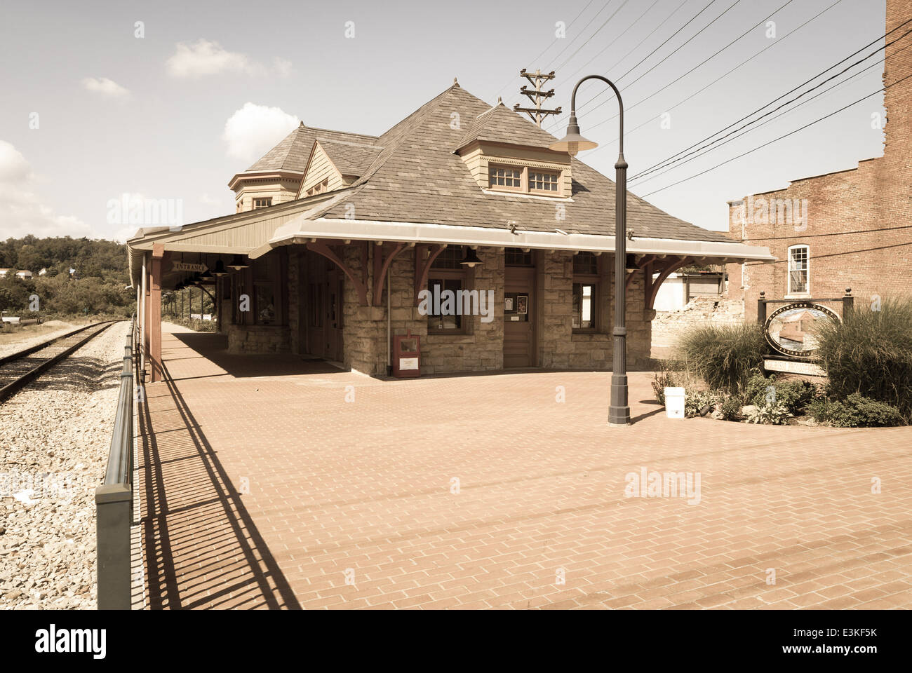 Baltimore & Ohio Railroad Train Station, Washington, Pennsylvania Stock ...