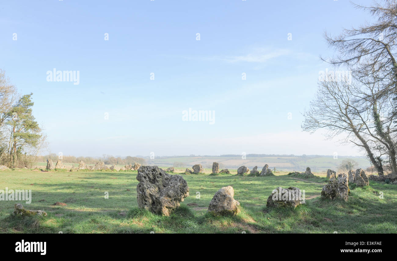 The Historic and Ancient Limestone Rollright Stones near to the English ...