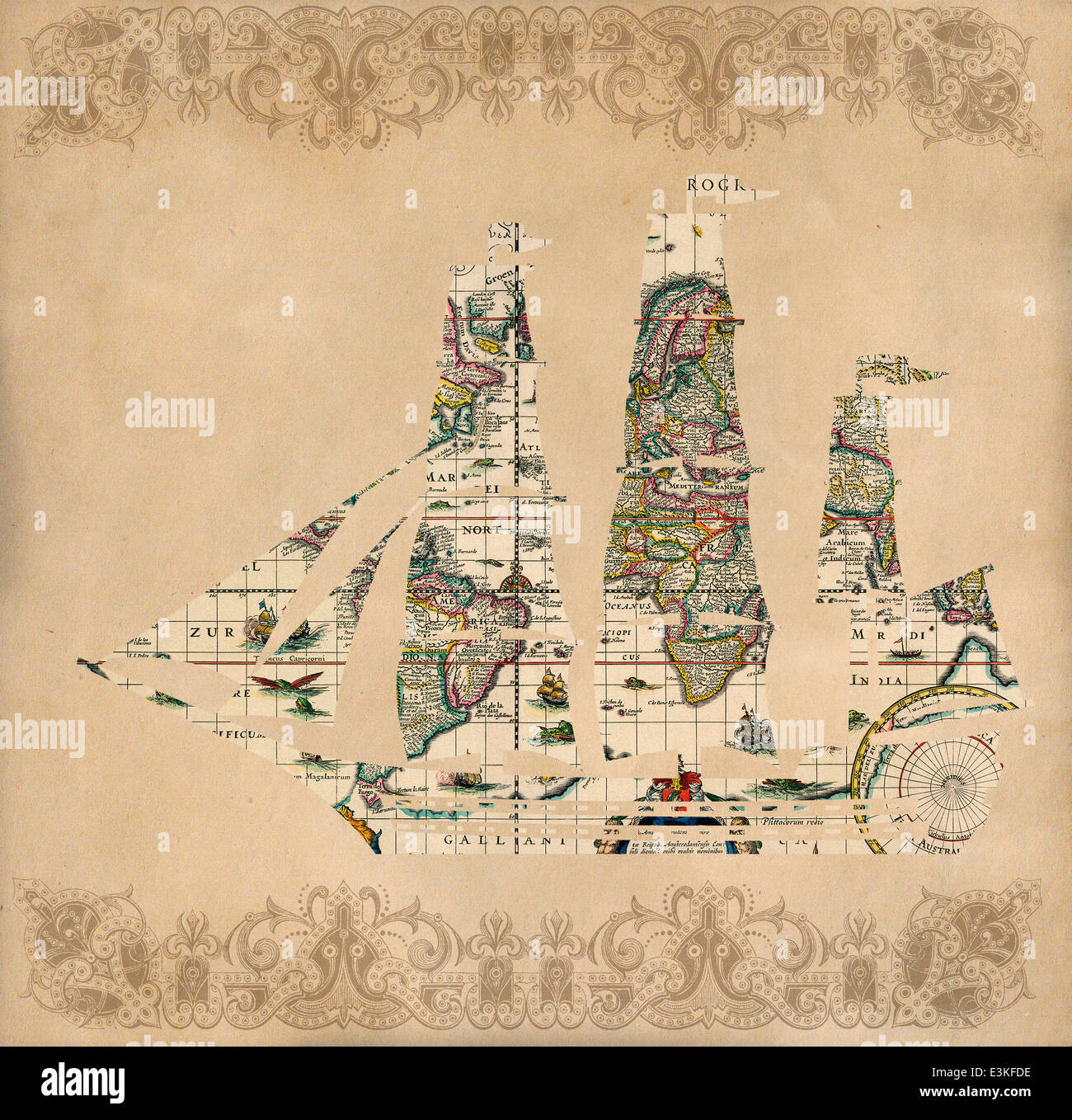 Sailing map hi-res stock photography and images - Alamy