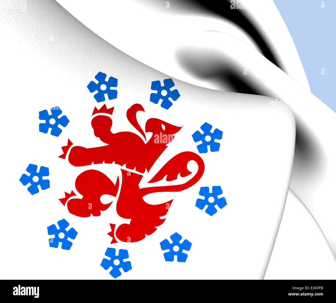 German-Speaking Community of Belgium Flag. Close Up Stock Photo - Alamy