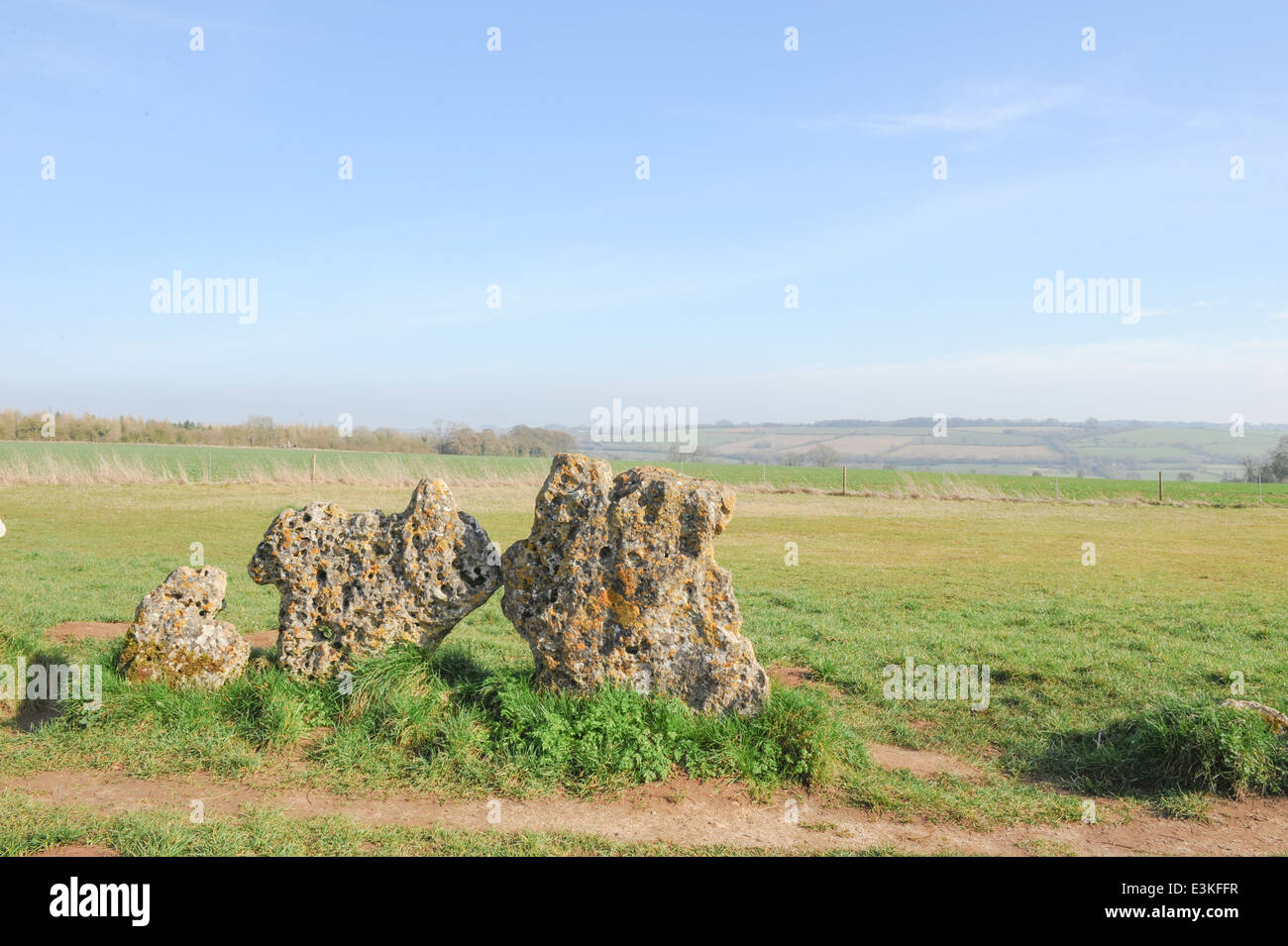 The Historic and Ancient Limestone Rollright Stones near to the English ...