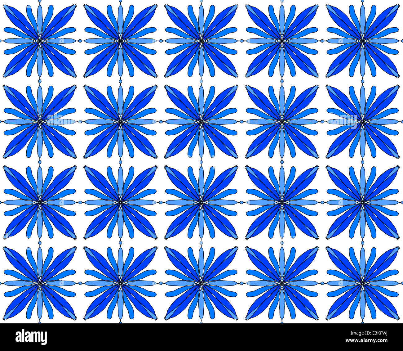 Illustration of symmetrical patterned wallpaper Stock Photo - Alamy