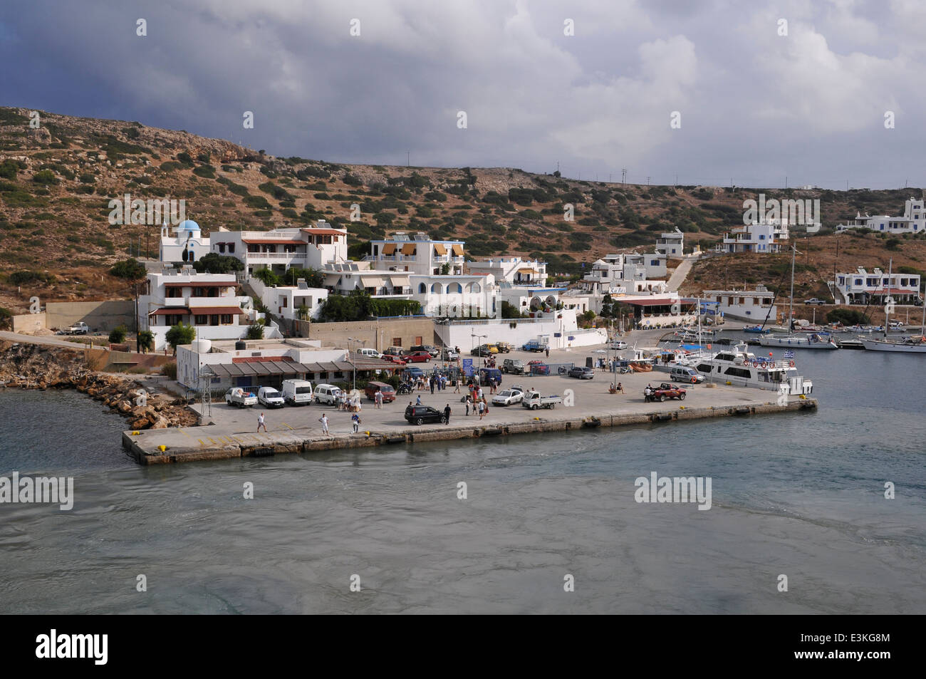 the harbour of Lipsi town, Lipsi Island, Greece Stock Photo - Alamy
