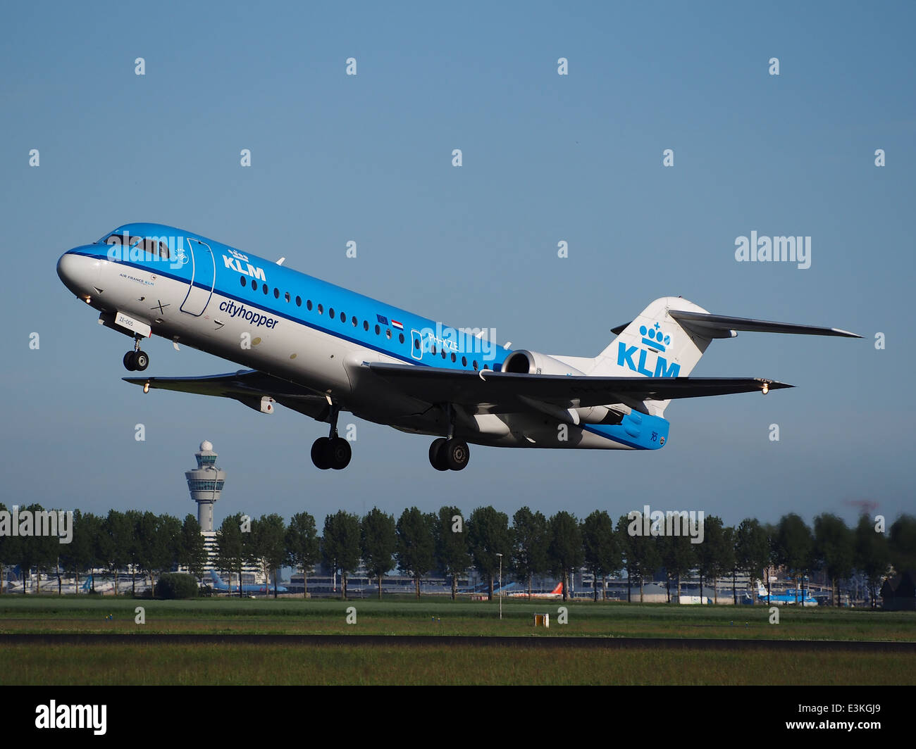 The PH-KZE KLM Cityhopper Fokker F70, with construction number 11576 ...