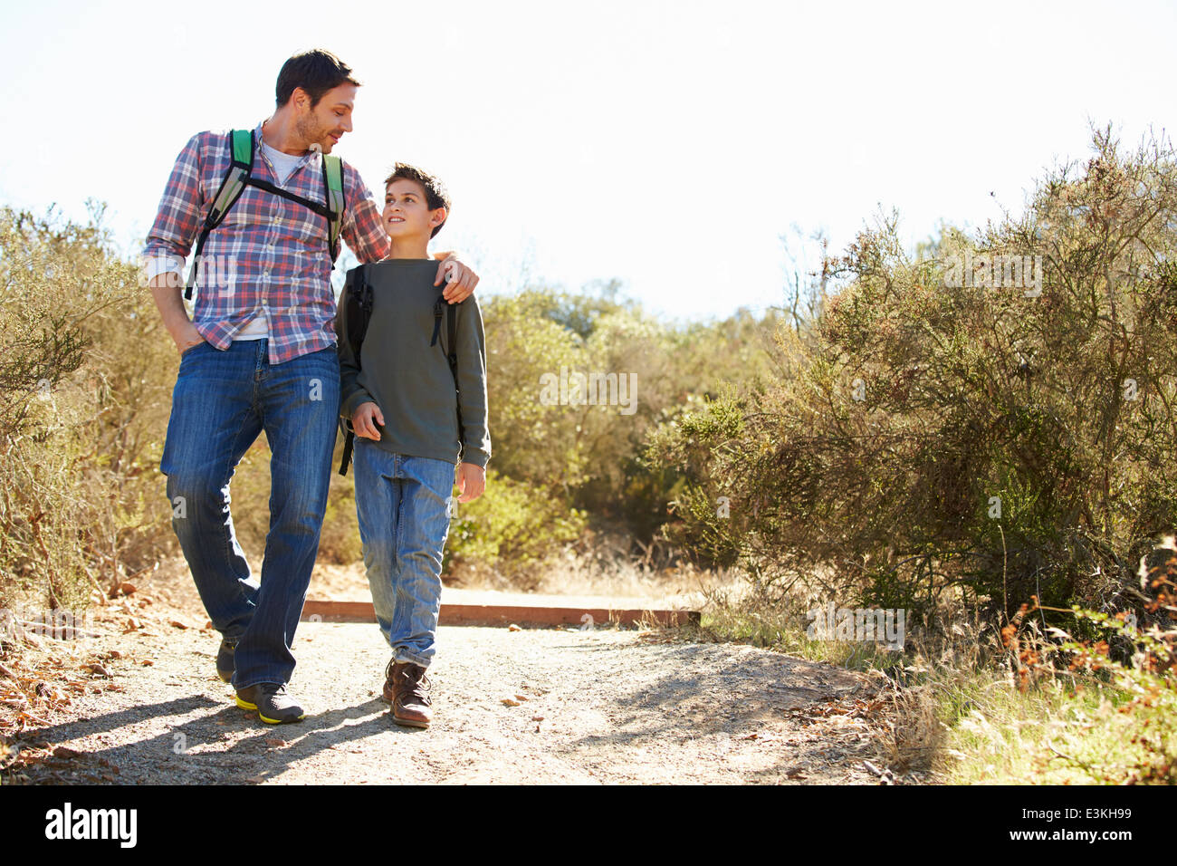 Father And Son Walking Wallpaper