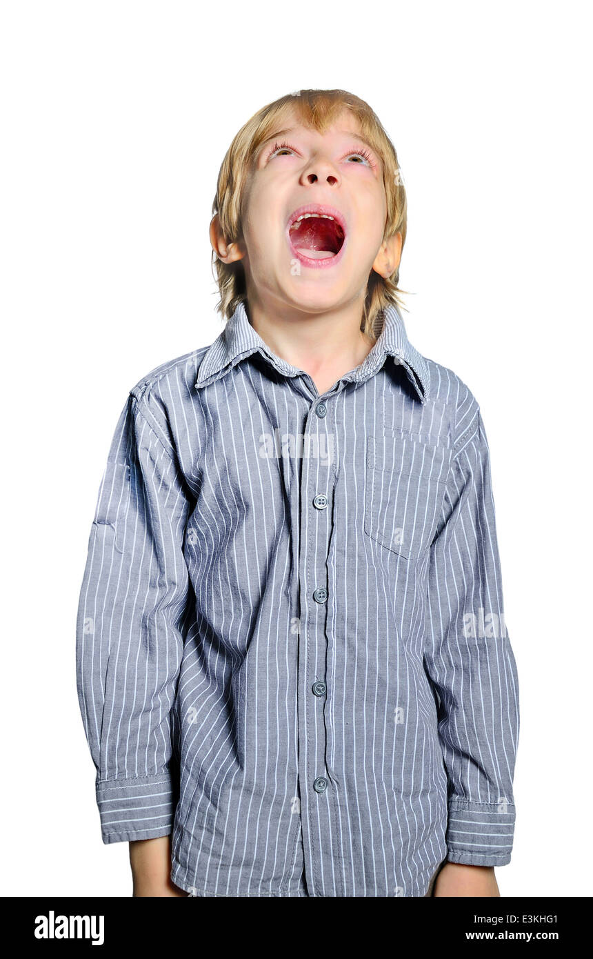 isolated child boy looking up Stock Photo - Alamy