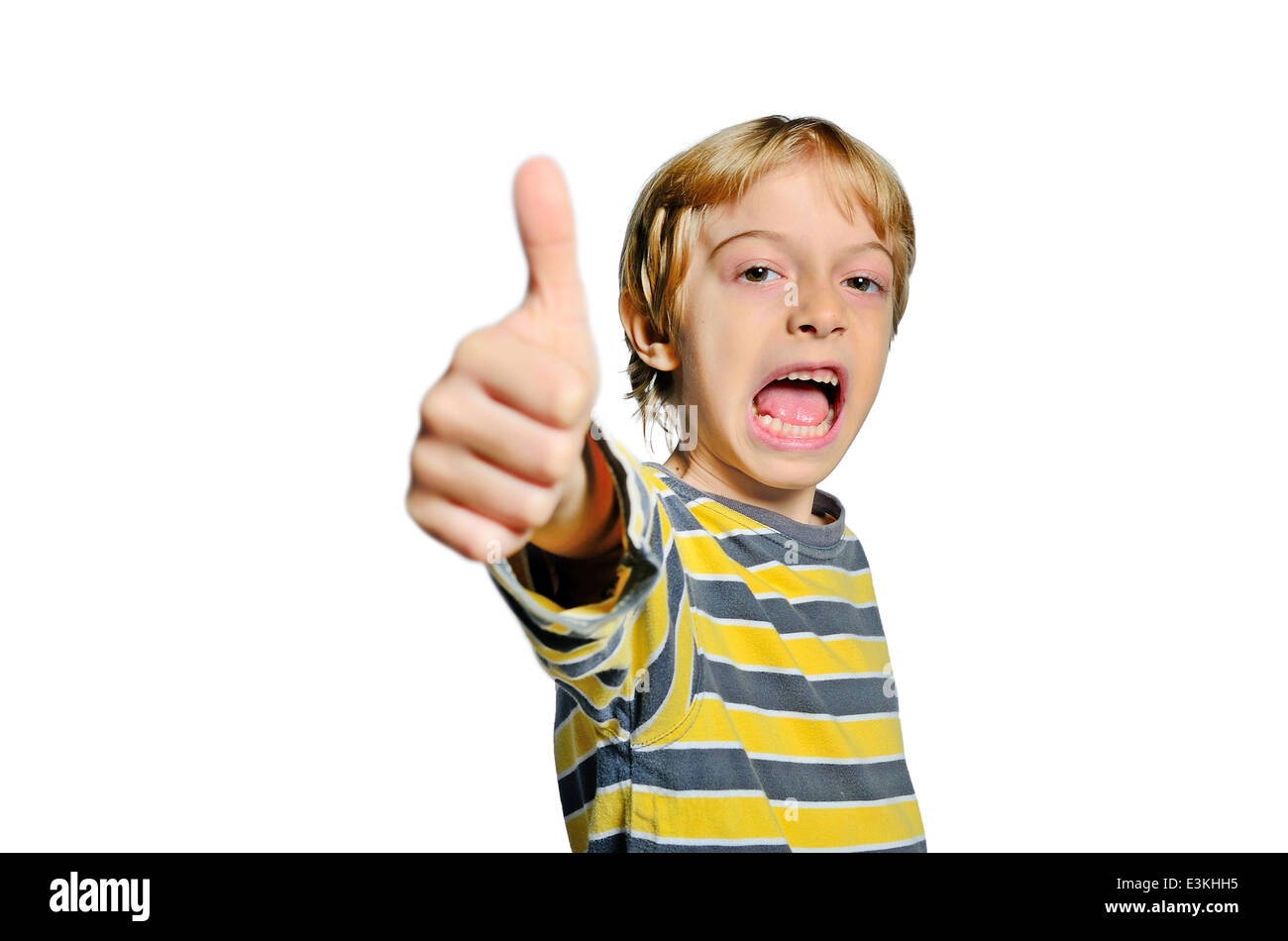 isolated child boy thumb agree Stock Photo - Alamy