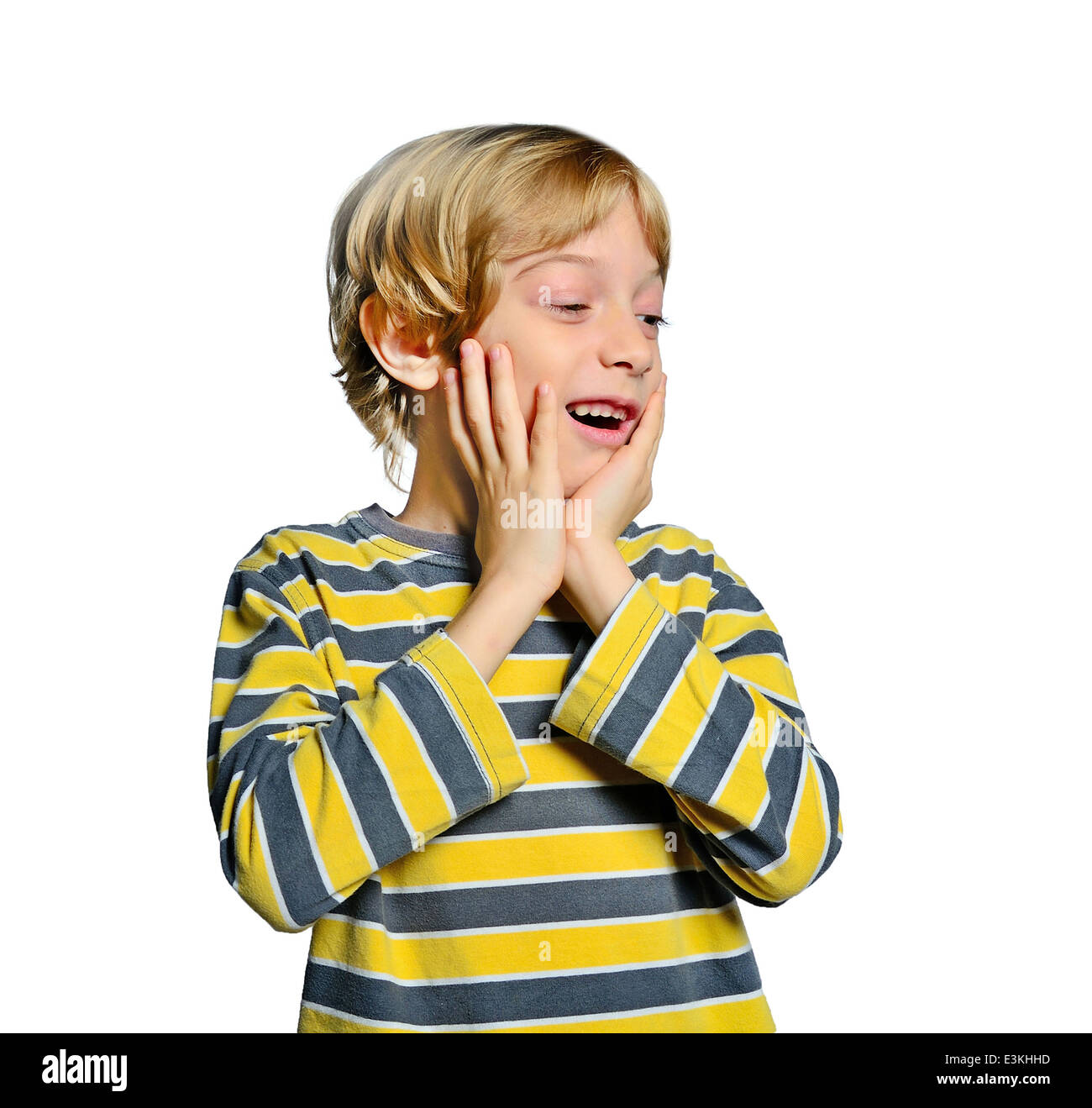 isolated child boy surprise emotion Stock Photo - Alamy