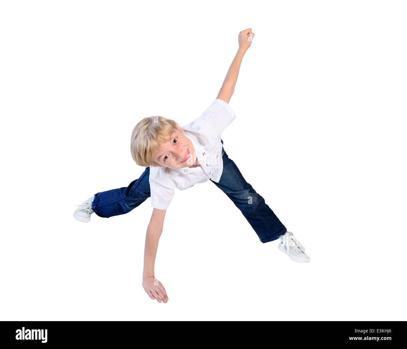 isolated child boy energy happy Stock Photo - Alamy