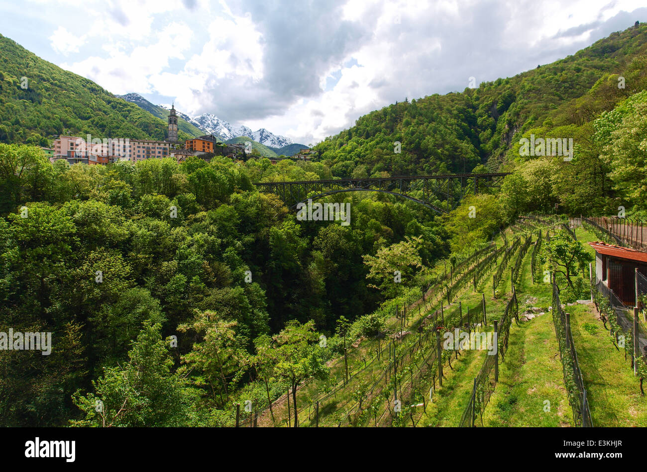 Centovalli - hundred valleys, Switzerland: View from Intragna on the ...