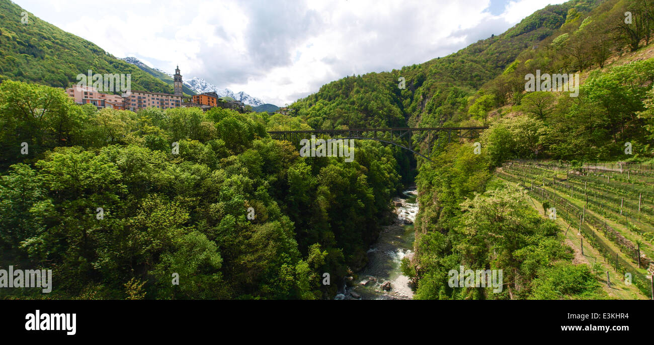 Centovalli - hundred valleys, Switzerland: View from Intragna on the ...