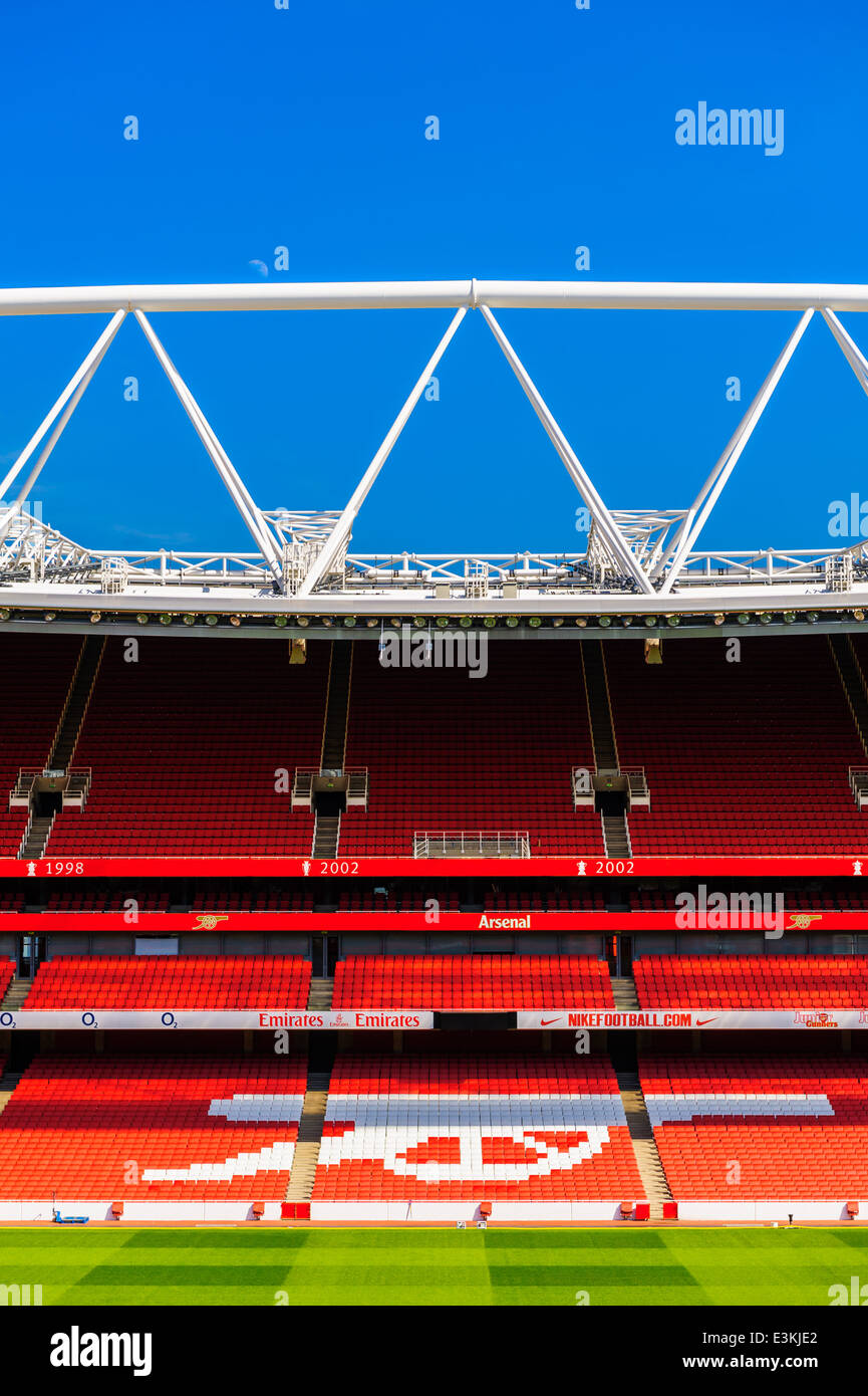 Supporter seating at The Emirates Stadium, Arsenal Football Club Stock ...