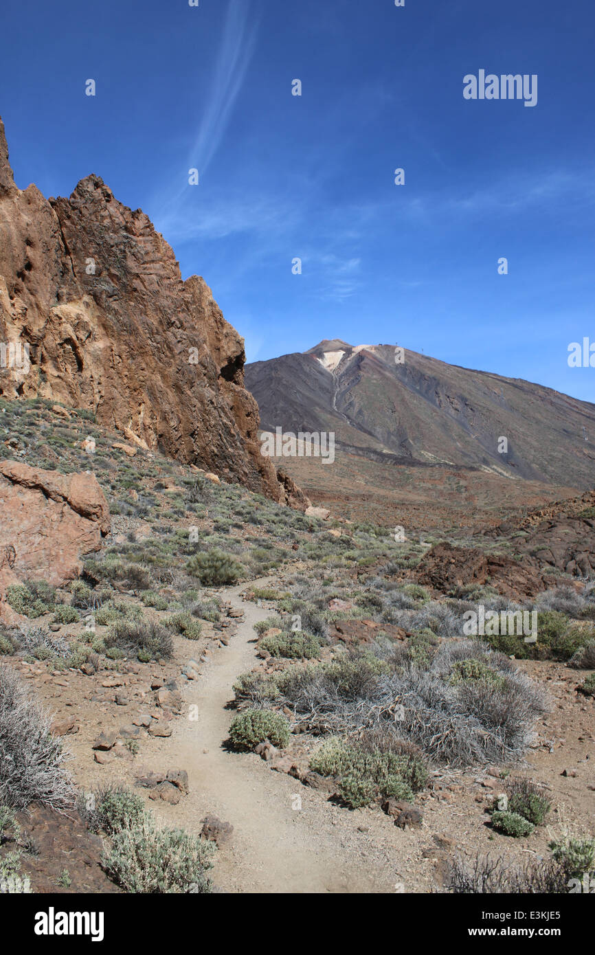 El Teide Volcano, highest summit on the Spanish Canary island of ...