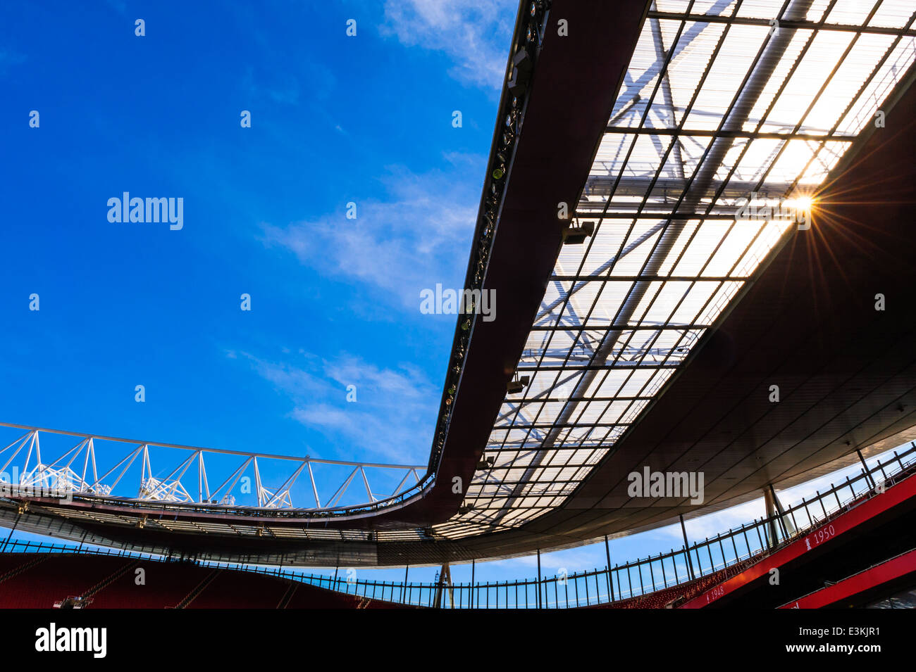 Roof structure detail, Emirates Stadium, Arsenal Football Club Stock ...