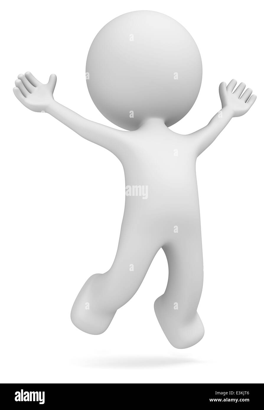 Excited man isolated on white Black and White Stock Photos & Images - Alamy