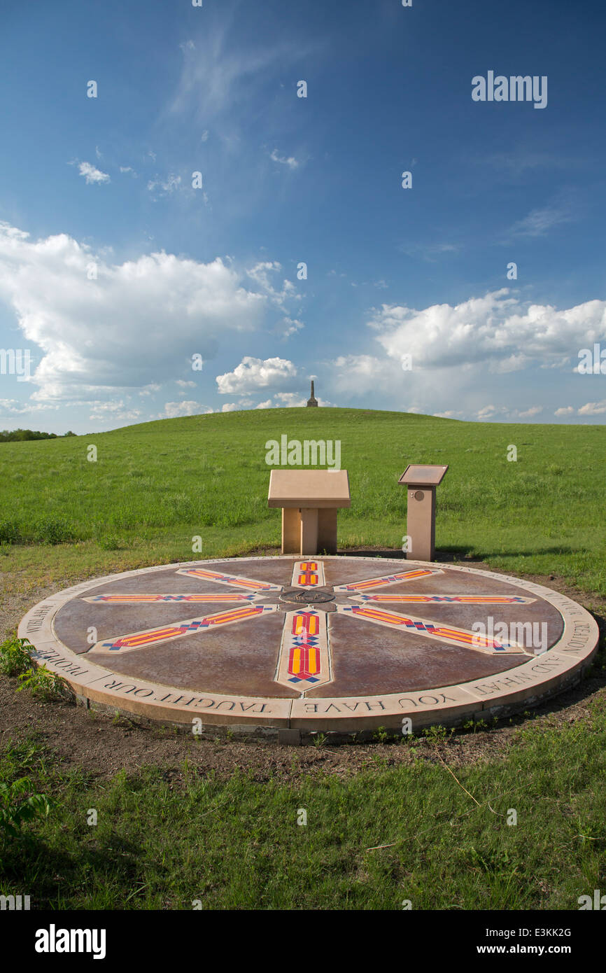 Emblem of the Kaw Nation in Allegawaho Memorial Heritage Park Stock ...