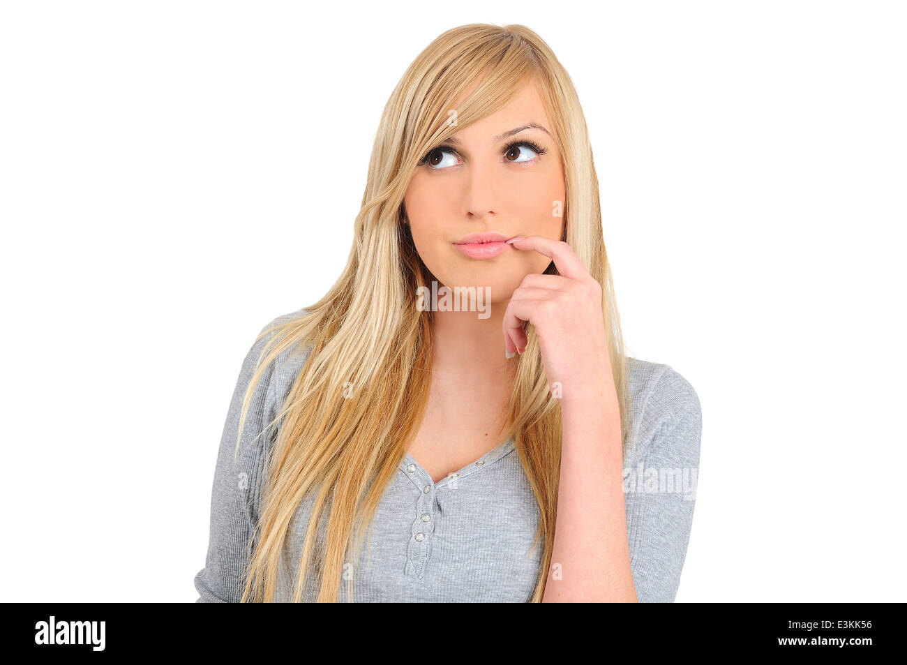 Isolated young casual woman Stock Photo - Alamy