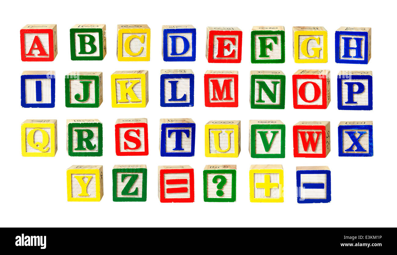 Collection english alphabet letters Cut Out Stock Images & Pictures - Alamy