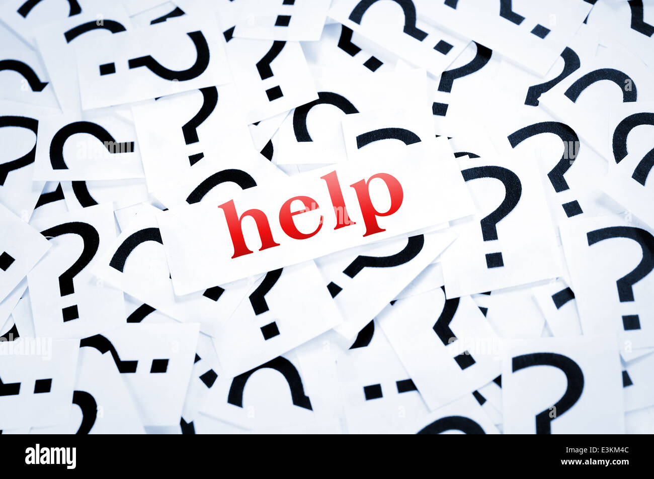 Help word on question mark background Stock Photo - Alamy